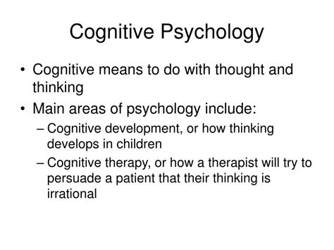 Ppt The Cognitive Approach Powerpoint Presentation Free Download