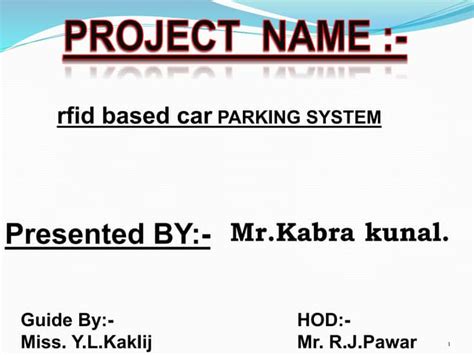 rfid based car parking system pptx auto technology automotive