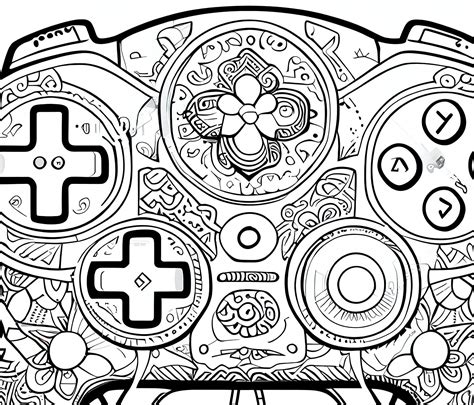 Gaming Controller Coloring Page At Piper Armit Blog