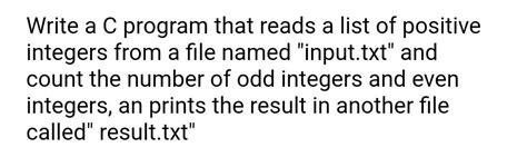 Solved Write A C Program That Reads A List Of Positive