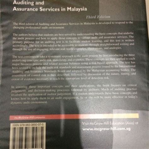 Auditing And Assurance Services In Malaysia Hobbies And Toys Books And Magazines Textbooks On Carousell