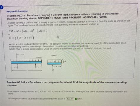 Solved Required Information Problem 03 014 For A Beam