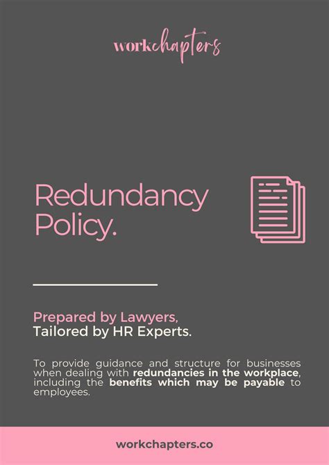 Redundancy Policy For Your Business — Workchapters