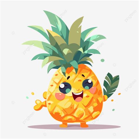 菠蘿 貼紙剪貼畫卡通亞洲小菠蘿矢量字符 貼紙 剪貼畫向量圖案素材免費下載，png，eps和ai素材下載 Pngtree