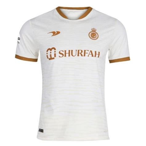 camisa camiseta de time do AL NASSR branca bege linda lançamento 22 23