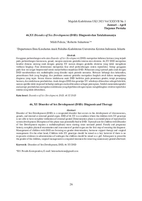 Pdf 46 Xy Dsd Disorder Of Sex Development Diagnosis Dan