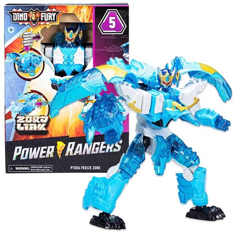 Power Rangers Dino Fury Ptera Freeze Zord W Oryginalny Robot Oficjalne