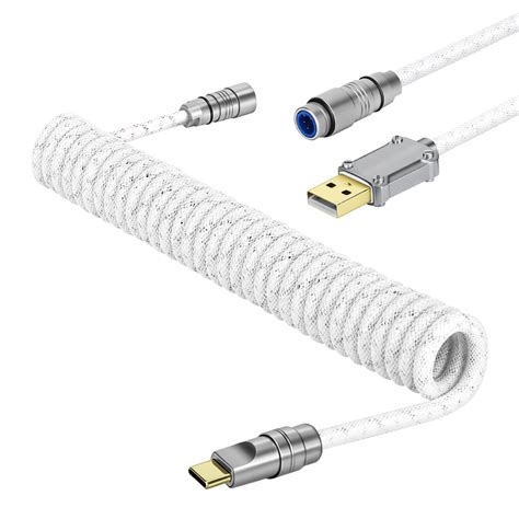 Coiled Keyboard Cable Usb C To Usb A Detachable Aviator Mambasnake