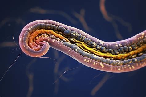 Premium Photo A Roundworm That Causes Toxocariasis Under A Microscope