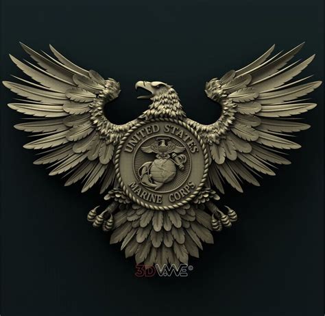 Usmc Eagle 3d Stl Stl Usmc Stl File Format