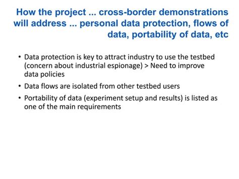 Fibre Legacy Testbed Future Perspectives Ppt