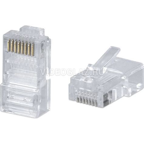Купить Коннектор Rj 45 8p 8c Cat6 для одножильного и многожильного кабеля Eletec Rj 45 8p 8c