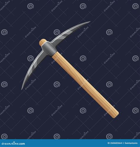 Game Ui Asset Gaming User Interface Pickaxe Icon Stock Vector