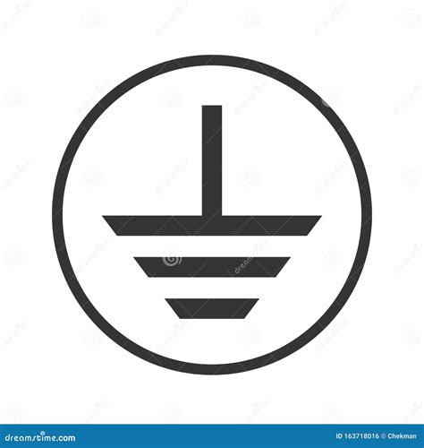 Electrical Grounding Symbol Vector Stock Illustration Illustration