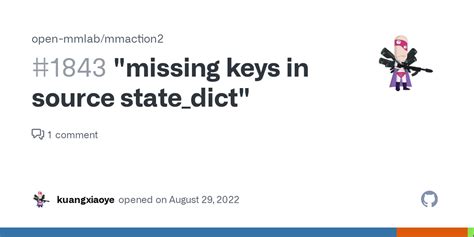 missing keys in source state dict · issue 1843 · open mmlab