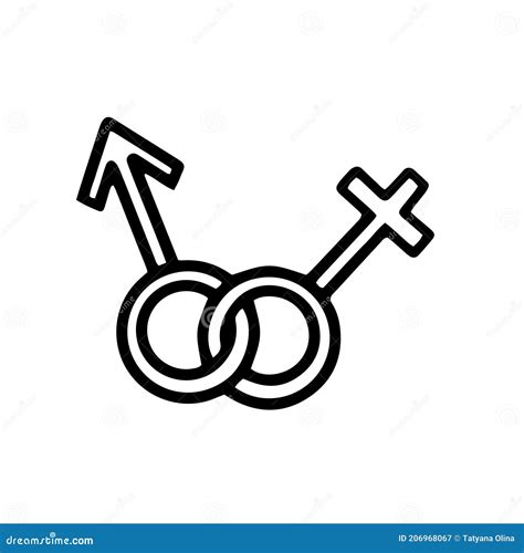 Female And Male Sex Iconsymbol Of Men And Women Stock Illustration