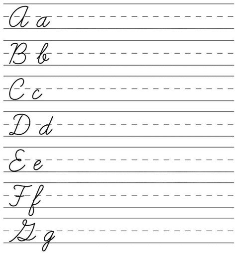 Alphabet Handwriting For First Graders