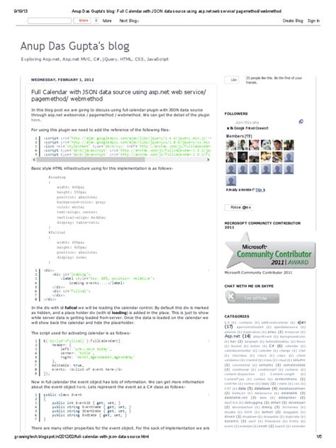 anup das gupta s blog full calendar with json data source using asp