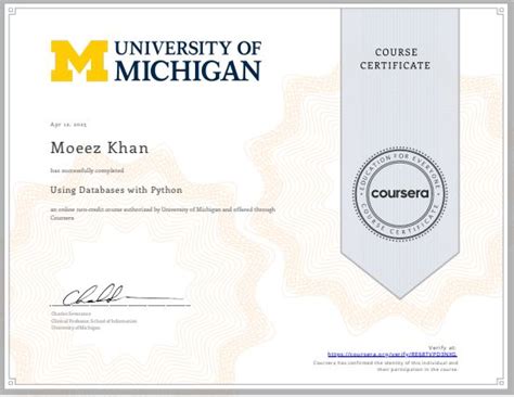completed using databases with python by dr charles severance part