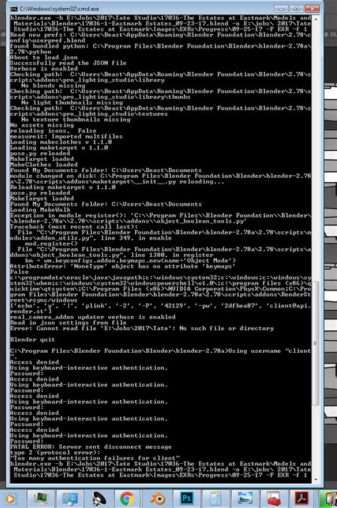 command line error technical support blender artists community