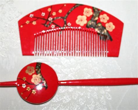 Vintage Japanese Kanzashi Kushi Gem