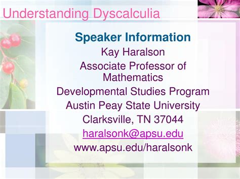 Ppt Understanding Dyscalculia Powerpoint Presentation Free Download