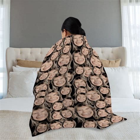 Custom Face Blanket Your Own Face On Blanket Personalized Photo Blanket Memorial Blanket Sold