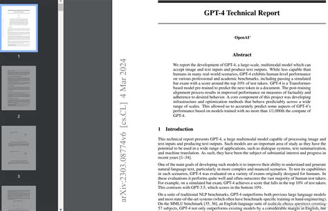 Gpt 4 Technical Report——gpt 4技术报告gpt4 技术报告 Csdn博客