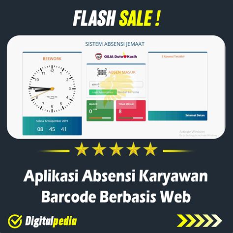 Aplikasi Absensi Karyawan Barcode Berbasis Web Full Version Terbaru Premium Pro Lifetime