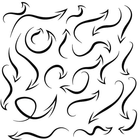 Premium Vector Curvy Arrows For Your Poject Easy To Use Easy To Edit