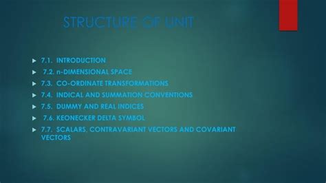 Ppt Mathematical Physics Tensor Unit 7pdf