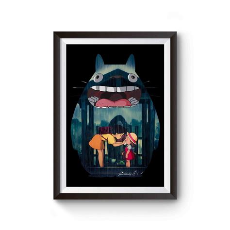 Totoro And The Sisters Background Inspired Poster