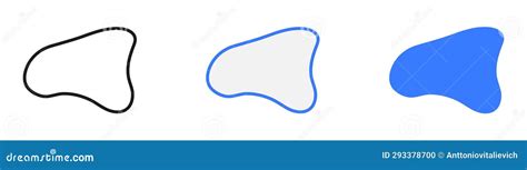 Liquid Abstract Shape Set Blob In Minimal Geometric Form Collection Curvy Wavy Elements For