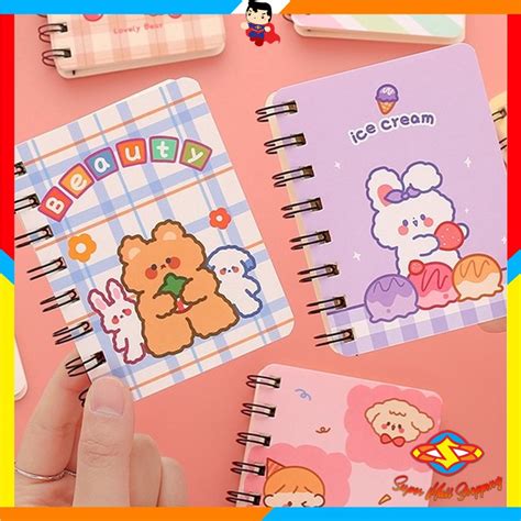 Jual Sms Notebook Ring Motif Kartun Buku Catatan Memo Spiral Buku Tulis