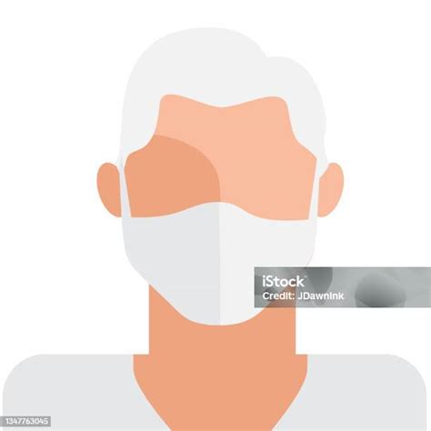 추상 수석 백인 남자 입고 얼굴 마스크 사람들 아바타 아이콘 에 현대 생생한 플랫 컬러 에 흰색 배경 70 79세에 대한 스톡 벡터 아트 및 기타 이미지 Istock