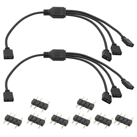 Buy Argb Splitter Cable 5v 3 Pin Addressable Rgb 1 To 3 Splitter Cable