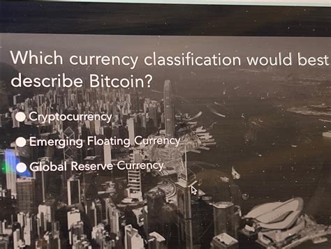 Solved Which Currency Classification Would Best Describe Chegg