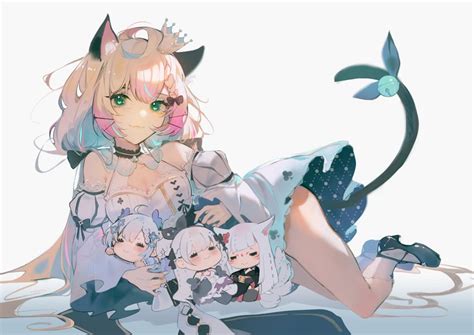 Enna Alouette Nina Kosaka Millie Parfait And Reimu Endou Nijisanji And More Drawn By