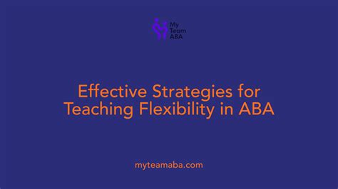 The Importance Of Flexibility In Aba Therapy Approaches