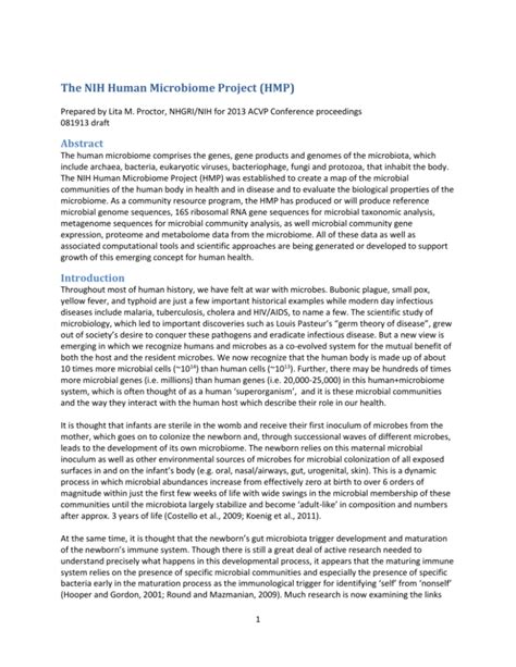 The Nih Human Microbiome Project Hmp