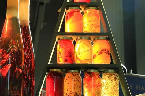 Premium Photo Jam Bottles On Rack In Store