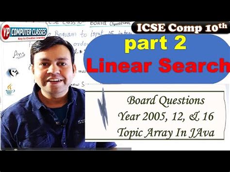 P Icse Board Question Of Array In Java Year