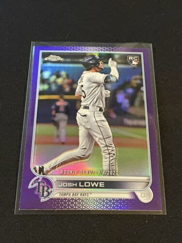 2022 Topps Chrome Update Josh Lowe Purple Refractor Rookie Debut Rc
