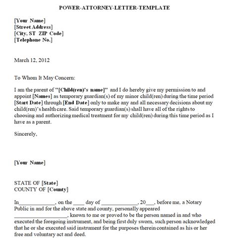 Download 25 Best Power Of Attorney Letter Templates In Ms Word