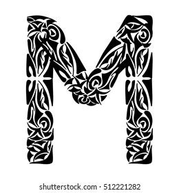 Tribal Letter M Tattoos