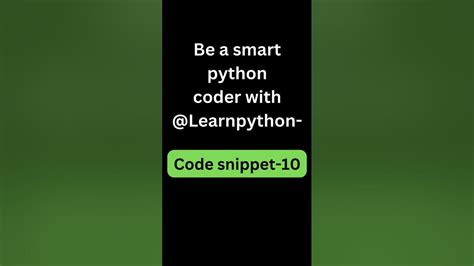 Part 10 Python Smart Code Mlwithakansha Computerlanguage Python