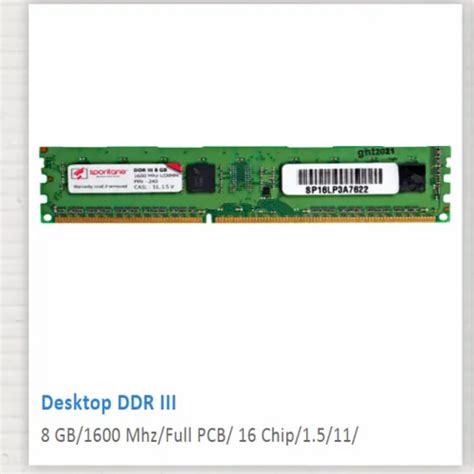 Desktop DDR III GB At Piece DDR Random Access Memory In Khed ID