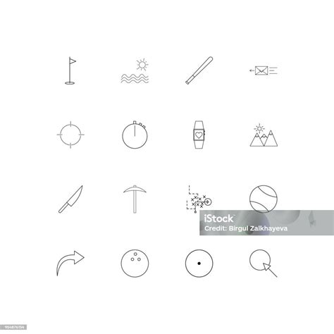 스포츠 피트 니스 및 레크리에이션 선형 얇은 아이콘 설정합니다 간단한 벡터 아이콘 설명 0명에 대한 스톡 벡터 아트 및 기타 이미지 0명 골프 골프깃발 Istock