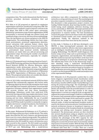Deep Learning Based Skin Lesion Detection And Classification A Review