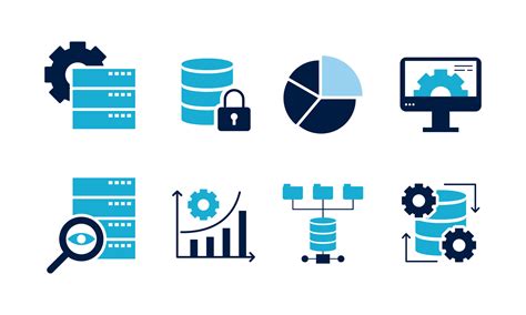 Data Analytics Icon Set Big Data Analysis Technology Symbol 46342594